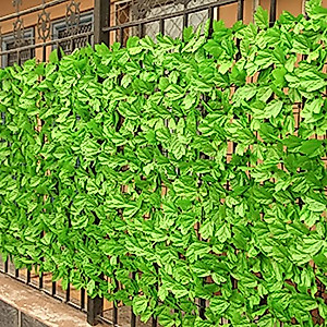 CYCTECH Artificial Ivy Privacy Fence Screen, 40 x 20 inch Faux Ivy Leaves Hedge Fence and Vine Decoration for Home Outdoor, Garden, Yard Christmas Decoration,Green (G)