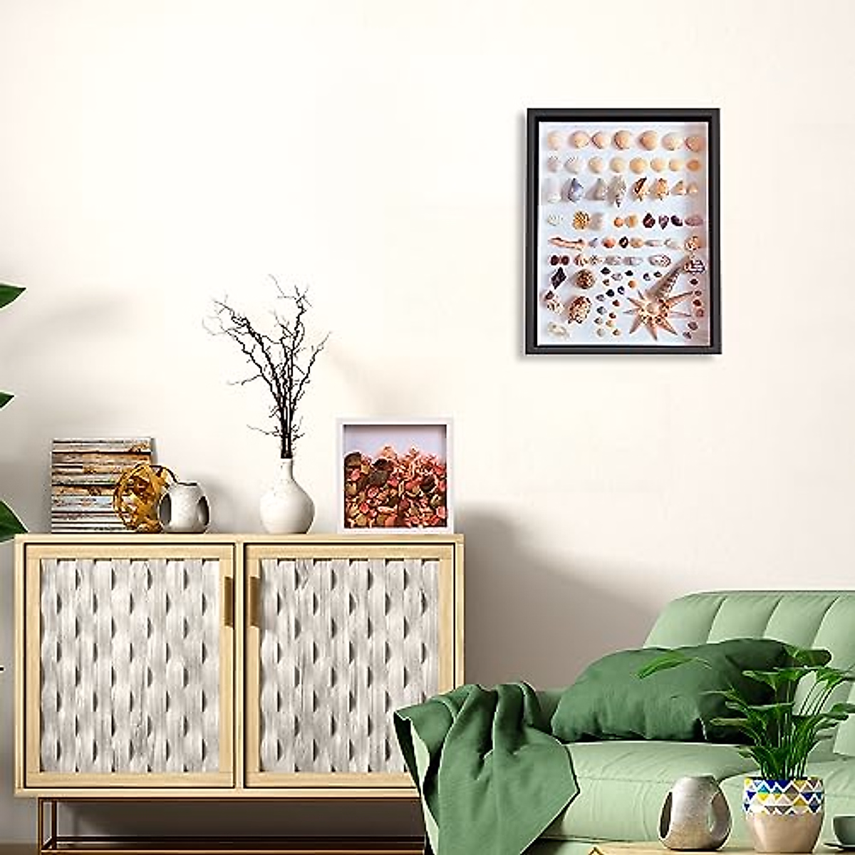 Califortree 8x8 Shadow Box Frame - Memory Box Display Case for Memorabilia Flower Awards Medals Wedding Photos and Keepsake, White