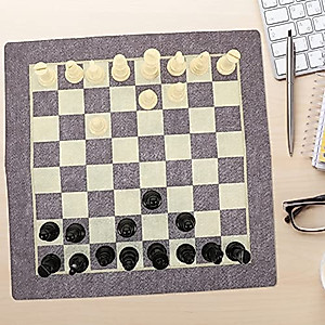 Ipetboom Travel Kit Suit Portable Chess Checkers Set 2 in 1 Travel Board Games for and Adults Folding Roll up Chess Game Sets Checker Pieces with Storage Bag A Star Realms Star Realms Doomlings