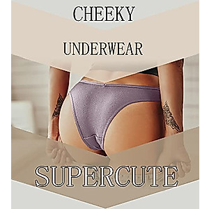 FINETOO 10 Pack Womens Cotton Underwear Sexy Stretch Bikini Panties Low Rise Hipster Ladies Soft V-Waist Cheeky S-XL