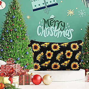 MAGEFY Makeup Bag 6 Styles Portable Travel Cosmetic Bag for Women Flower Patterns Zipper Pouch Sloth Gifts Makeup Pouch with Black Zipper (6 packs)