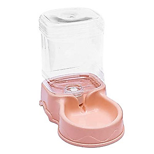 gazechimp Automatic Pet Feeder Water Dispenser Feeding Bowls Dish for Small Medium Large Dog Pets Kitten Big Capacity 3.5L, Pink Water Feeder