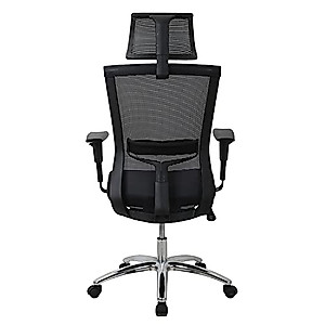 Home Ergonomic Office Chair Mesh Office Chair with Wheels，Office Desk Chair with Lumbar Support Armrest Executive Rolling Swivel Adjustable Height Mid Back Task Chair for Adults, Black