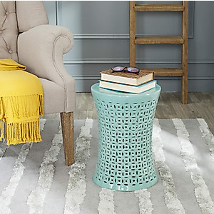 Safavieh Camilla Ceramic Decorative Garden Stool, Light Blue