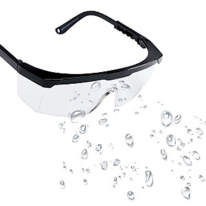 UNCO-Safety Glasses, Anti Fog Safety Glasses with Adjustable Arms, Safety Glasses Anti Fog, Clear Safety Glasses, Lab Safety Glasses, Eye Protection Glasses, Protective Eyewear, Work Glasses