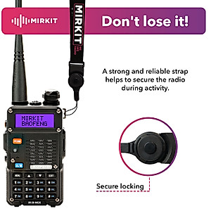 Mirkit Baofeng Radio UV-5R MK3X Legal Power Tri-Band Radio 2024 VHF/UHF 144-148/222-225/420-450 MHz - Walkie Talkie with 2100 mAh Li-ion Baofeng Battery, Neck Strap Lanyard Mirkit Ham Radio Operator