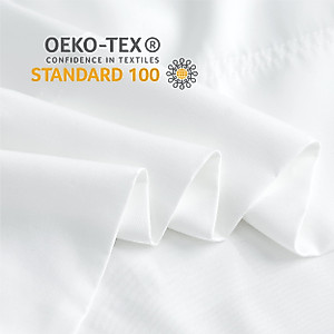 BEDELITE White Pillow Cases Queen Size Set of 2, Rayon Derived from Bamboo，Cooling Pillow Cases for Hot Sleepers & Night Sweats, Breathable and Silky Soft Envelope Pillowcases, 20"x30"