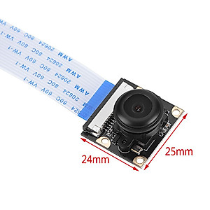 Fisheye Wide Angle Camera Module,1080P Professional Camera Module with 5MP OV5647 Webcam Sensor and Adjustable Lens for 2/3/B+/