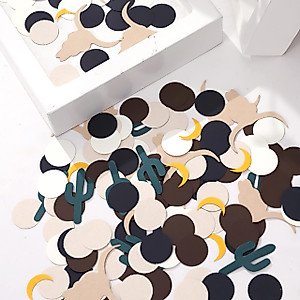 VAVAYAO 190 Pieces First Rodeo Confett Decoration - Western, Cowgirl, Birthday, Last Cowboy Day, Bachelorette Party, Baby Shower, Bullhead Cactus. Western Cowboy Theme Party Table Confetti .