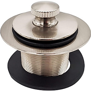 Westbrass Twist & Close 1-3/8" NPSM Fine Thread Bath Drain, Stainless Steel, D331-F-20