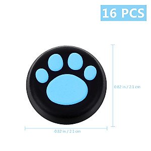 16pcs Rocker Cap Cat Claw Joystick Cases Nonslip Joystick Covers Silicone Joystick Cases Lovely Protection Covers Adorable Joystick Covers Wear-Resistant Joystick Caps