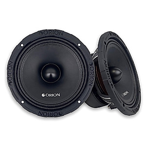ORION XTR XTX858 High Efficiency 8” Mid-Range Bullet Loudspeakers, 1600W Max Power, 400W RMS, 8 Ohm, 2” Voice Coil - Pro Car Audio Stereo, Midrange Speakers (Pair)