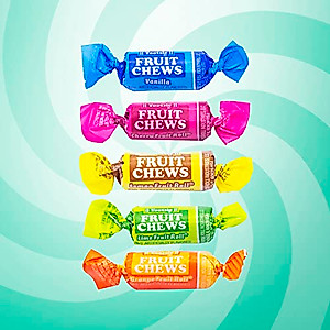Tootsie Roll Fruit Chews - Assorted Chewy Fruit Candy - 2 LBS of Individually Wrapped Soft Candies in Resealable Bulk Bag