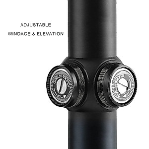 Beileshi 4x32 Compact Rifle Scope Crossbow Scope,Crosshair Optics Hunting Scope with 20mm Free Mounts