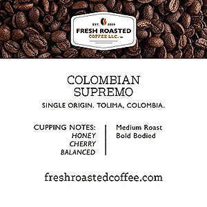 Fresh Roasted Coffee, Colombian Supremo, Pre-Ground Fractional Packs, 1.75 Ounce, 42 Count