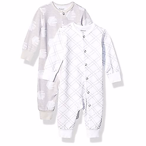 Hanes unisex baby Ultimate Flexy 2 Pack Sleep and Play Suits Layette Set, Grey Fun, 12-18 Months US