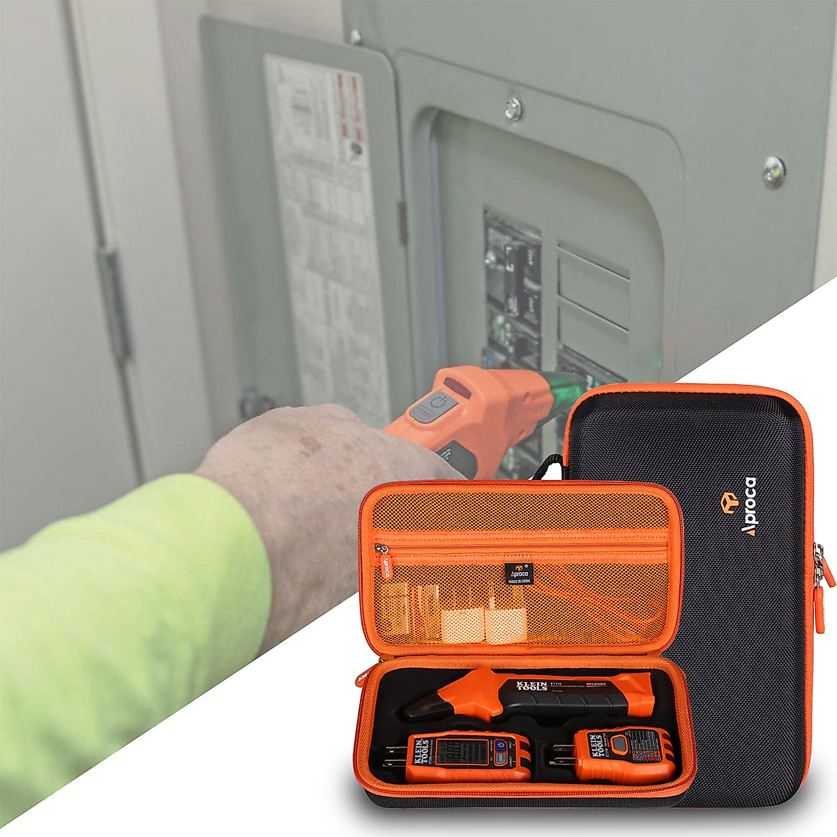 Aproca Hard Travel Storage Case, for Klein Tools ET310 AC Circuit Breaker Finder & 80016 Circuit Breaker Finder Tool Kit & RT250 GFCI Outlet Tester