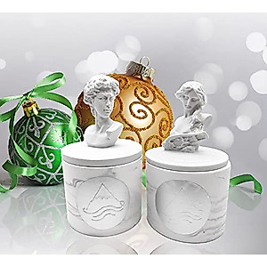 Scented Candle Decorative Soy Candle with Musical Greek Goddess Statue Lids for Home Decor Meditation Jar Candle Gifts for Women Mothers Day Candle 1PC