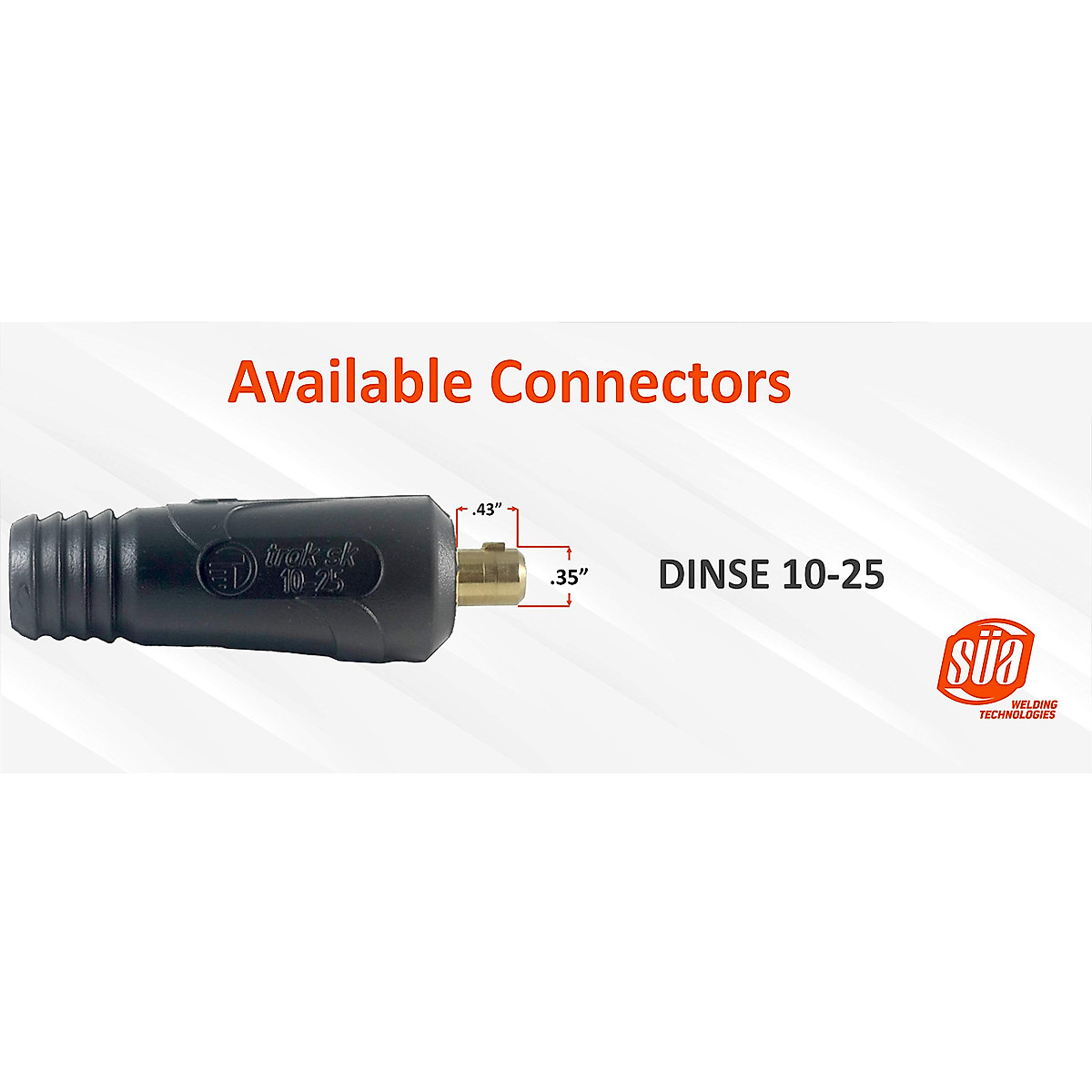 SÜA® - 150 Amp Welding Lead Extension - Dinse 10-25 Male/Female Connectors - #4 AWG cable (25 FEET)