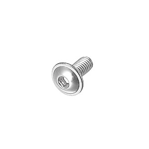 uxcell Flanged Button Head Socket Cap Screws, M3*6mm Hex Socket Drive Screw, 304 Stainless Steel Fasteners Bolts, Fully Threaded Machine Screw 100Pcs