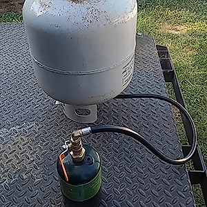 Boltigen Propane Refill Adapter for 1 lb. Tanks, 3FT Propane Refill Adapter, Propane Filler Adapter 1 Pound, Propane Tank Refill Adapter, for Filling 1 lb Propane Bottle (Black-36’’ QCC1 Type)