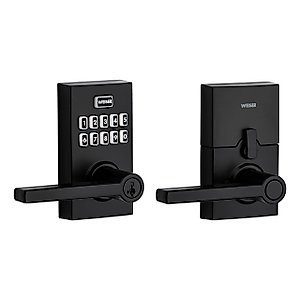 Weiser SmartCode 10 Lever Electronic Lock, Matte Black