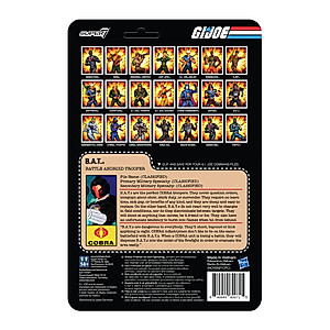 Super7 G.I. Joe Cobra B.A.T. - 3.75" G.I. Joe Action Figure with Accessory Classic Cartoon Collectibles and Retro Toys