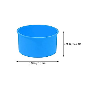 BESTonZON 4 Inch Cake Pans, Mini Silicone Bakeware, Silicone Loaf Pan Nonstick Baking Molds for Muffin,Cupcake and Smash Cake (4Pack)