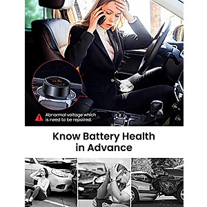 AINOPE Car Charger Adapter, Dual QC3.0 Port 6A/36W Fast USB Car Charger All Metal Cigarette Lighter USB Charger Voltage Display Compatible with 11/11 pro/XR/X/XS/8, Galaxy Note 8/S9/S10+/S8-Black