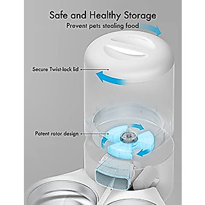 PETLIBRO Automatic Cat Feeder for Two Cats, 5L Dry Food Dispenser with Splitter and Two Stainless Bowls, 10s Meal Call and Timer Setting, 50 Portions 6 Meals Per Day for Cat and Dog