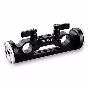 SMALLRIG Camera Extension Arm Connector 15mm Dual Rod Clamp with Rosette (M6, 31.8mm) for Camera Shoulder Support -1898