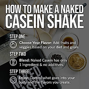 Naked Casein - 1LB 100% Micellar Casein Protein from US Farms - Bulk, GMO-Free, Gluten Free, Soy Free, Preservative Free - Stimulate Muscle Growth - Enhance Recovery - 15 Servings