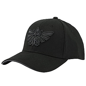 Bioworld Legend of Zelda Triforce Holographic Embroidered Elite Flex Hat Black