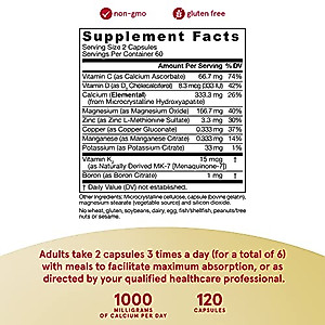 Jarrow Formulas BoneUp - 120 Capsules - Micronutrient Formula for Bone Health - Supplement Includes Natural Sources of Vitamin D3, Vitamin K2 (as MK-7) & Calcium - 60 Servings (Packaging May Vary)