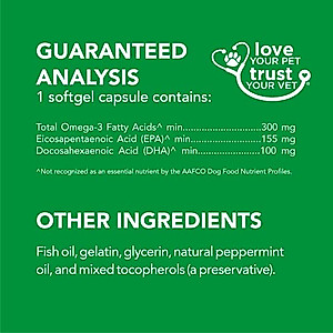 Nutramax Welactin Omega-3 Fish Oil Skin and Coat Health Supplement Liquid for Dogs - 3 Pack, 360 Total Softgels