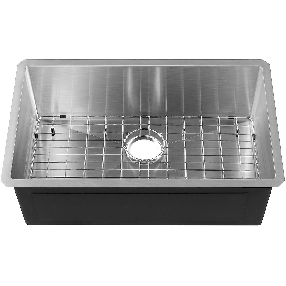 CAPHAUS Undermount Single or Double Bowl 16 Gauge Stainless Steel Kitchen Sink, Mutiple Choices for 30-inch, 31-inch, 32-inch, w/Drain Strainer and Bottom Grid
