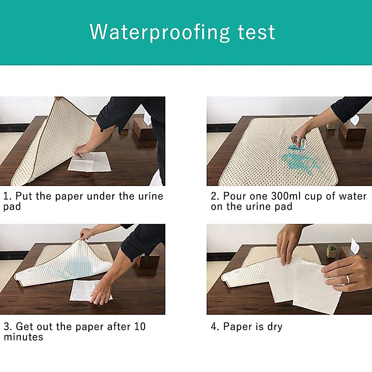 39"X47" Washable Waterproof Urine Pads Incontinence Bed Diaper Changing Mat Mattress Sheet Protector, Absorbency Hosptial Pee Pads Quilt Underpad Sheet for Baby Adults, Beige