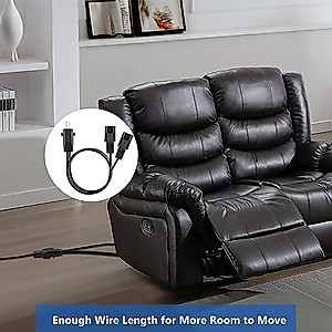 BXIZXD 5 Feet Splitter Lead Y Power Cord for Lift Chair or Power Recliner, Replacement Power Supply Cable, 2 Motors to 1 Power Supply for Okin Limoss Lazboy Pride Catnapper