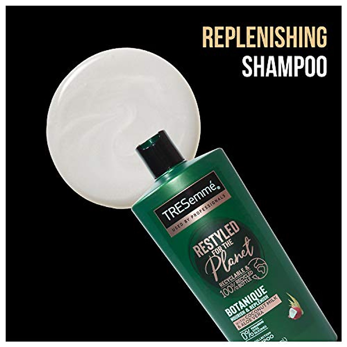 TRESemmé Botanique Shampoo Nourish and Replenish Coconut and Aloe Vera, Paraben-free, Dye-free, Silicone free Shampoo for Dry Hair, 22 oz