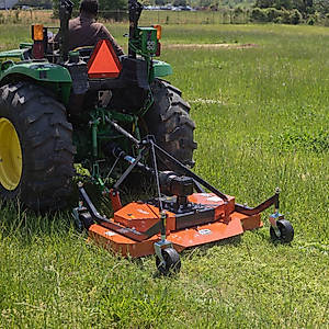 Titan Attachments 3 Point PTO Finish Mower, 48" Cutting Width, Category 1 Hitch, Rear Discharge, Requires 18-30 HP Tractor, Low-Noise Cast Iron Gearbox