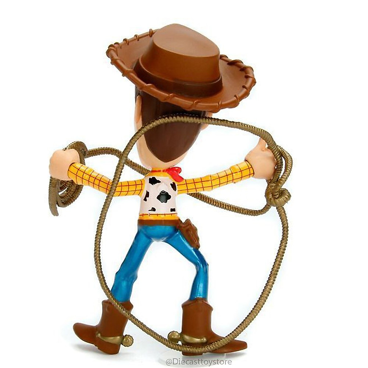 Metals 98346 Disney Pixar Toy Story Woody with Lasso Die Cast Collectible Toy Figure, 4", Yellow
