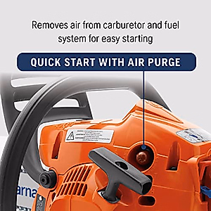 Husqvarna 120 Gas Powered Chainsaw, 38-cc 1.8-HP, 2-Cycle X-Torq Engine, 16 Inch Chainsaw with Automatic Oiler, For Wood Cutting, Light Felling and Limbing