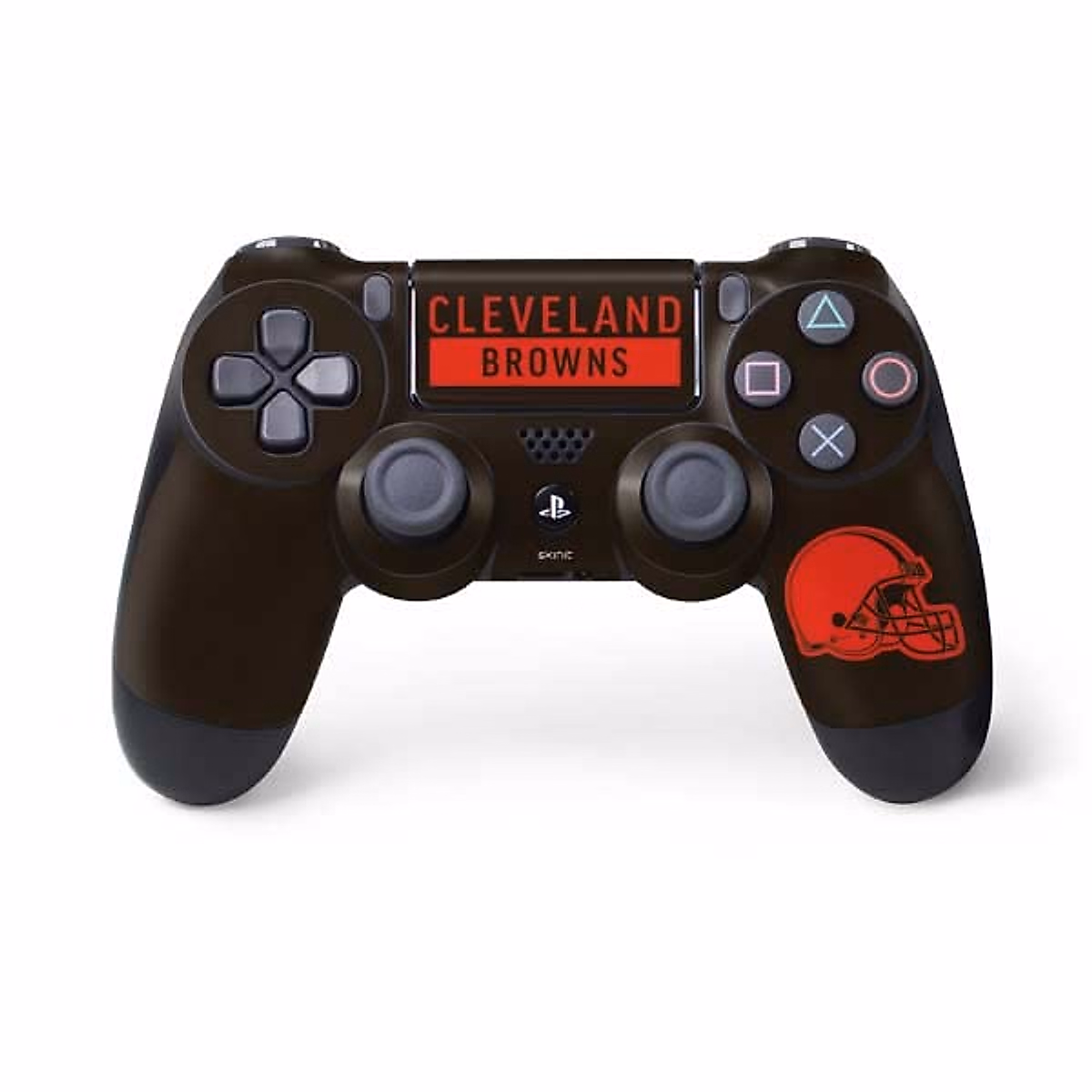 Skinit Decal Gaming Skin Compatible with PS4 Controller - Officially Licensed NFL Cleveland Browns Brown Performance Series Design