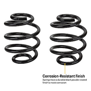 1963-1972 C10 3 Inch Front and 5 Inch Rear Drop Lowering Kit with Shocks - Improve Stance and Ride Quality, Fits 6 Cylinder and V8 Trucks, Black Powder Coated Springs