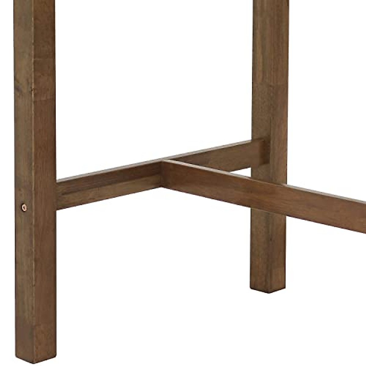 Sunnydaze Arnold 48 x 23.5-Inch Solid Rubberwood Dining Table - Counter-Height - Weathered Oak Finish