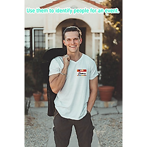 Name Tag Stickers Identify People Name Tag Labels Perforated Roll Tag for Classroom Clothes Desks Backpack Nametag Labels (Name)