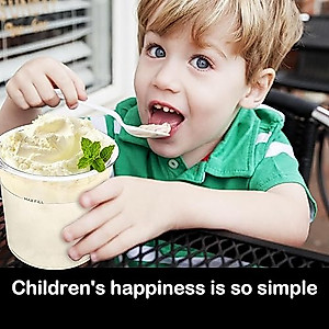 AZLESLOG 16 oz. Containers | Extra Replacement Pints and Lids - Compatible with NC300, NC301,CN305A, NC299AM Series Ice Cream Makers, Airtight and Dishwasher Safe (Pink+Blue+Green+Grey-4 Pack)