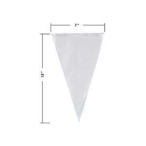 Keenpioneer Piping Bag - Disposable Cake Decorating Bag 56 Count (16 inch, Clear) and 100 Count (12 inch, Clear)