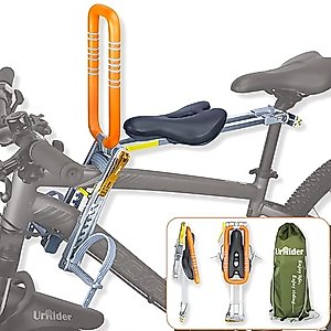 UrRider Child Bike Seat, Front Mount Kids Bike Seat,Fit Mountain Bikes, Cruiser Bikes, Folding Bikes, Ultra Light,Portable, Tool-Free, Quick-Release,Toddler Bike Seat for Baby 2-6 Years(up to 60lbs)