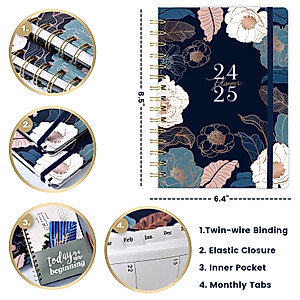 2024-2025 Planner - Academic Planner 2024-2025, Jul. 2024 - Jun. 2025, 6.4" x 8.5", 2024-2025 Planner Weekly and Monthly with Marked Tabs - Engraved